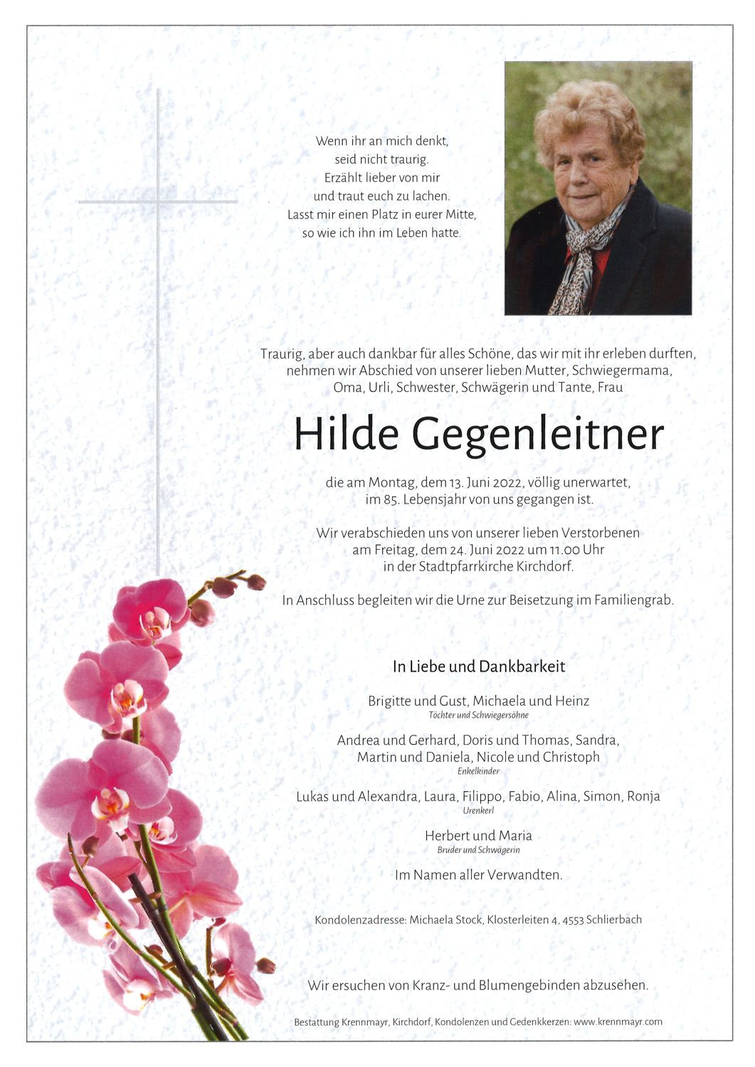 Todesfall Hilde Gegenleitner